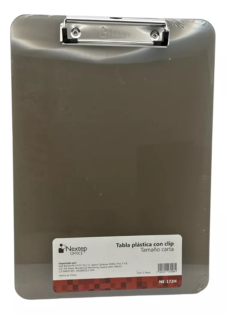 Tabla Plástica Nextep con Clip Carta Humo - Bitplus